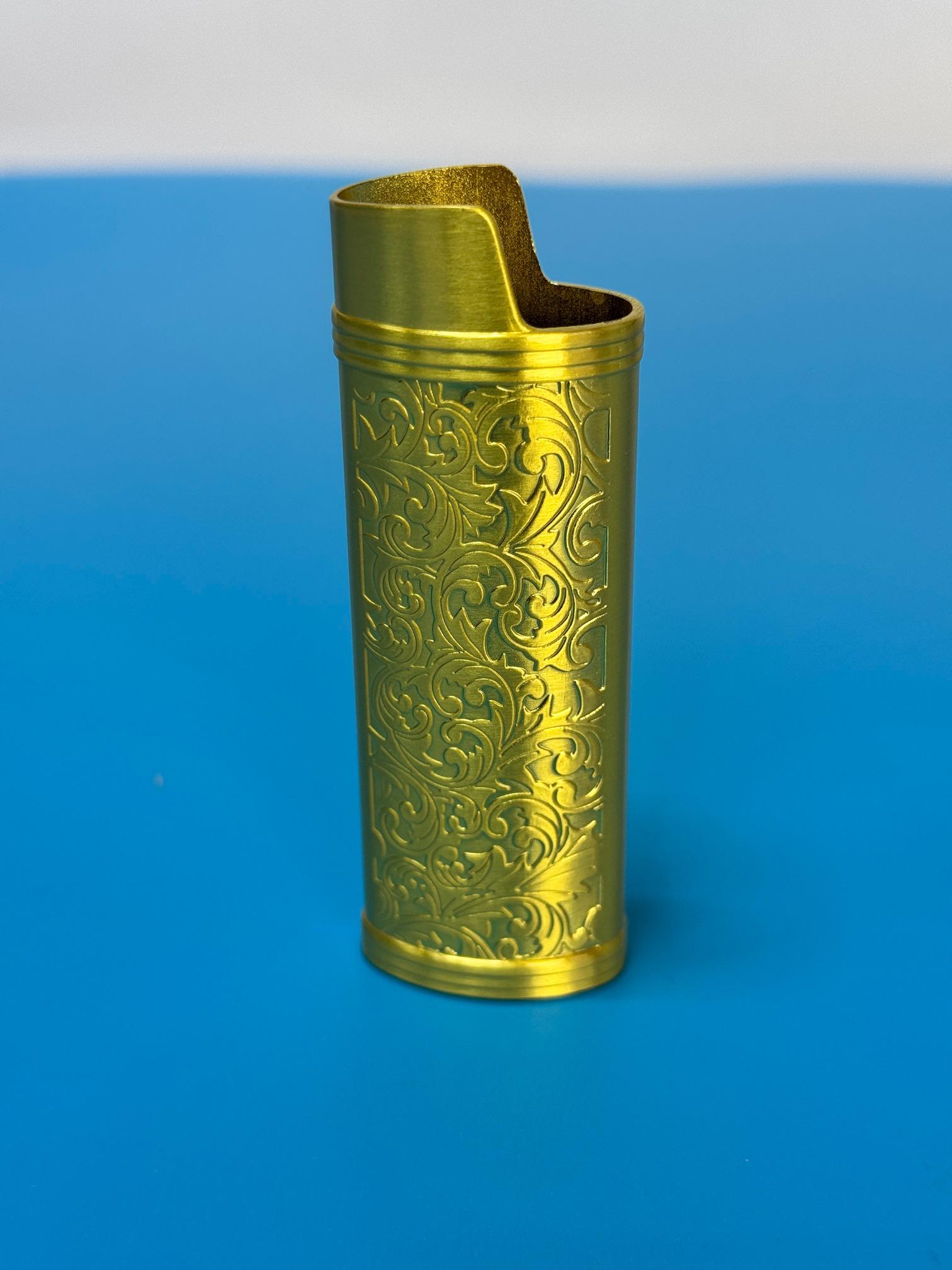 Gold Zinc Alloy Lighter Cover - Floral Carved Design - Etsy