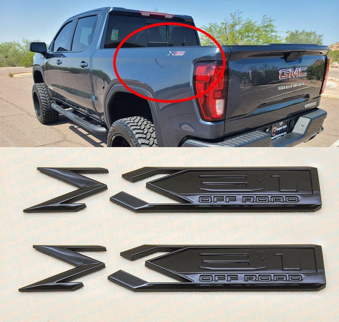 X31 off Road Emblem, GMC X31 Bedside, off Road X31 Decal Abs Black or ...