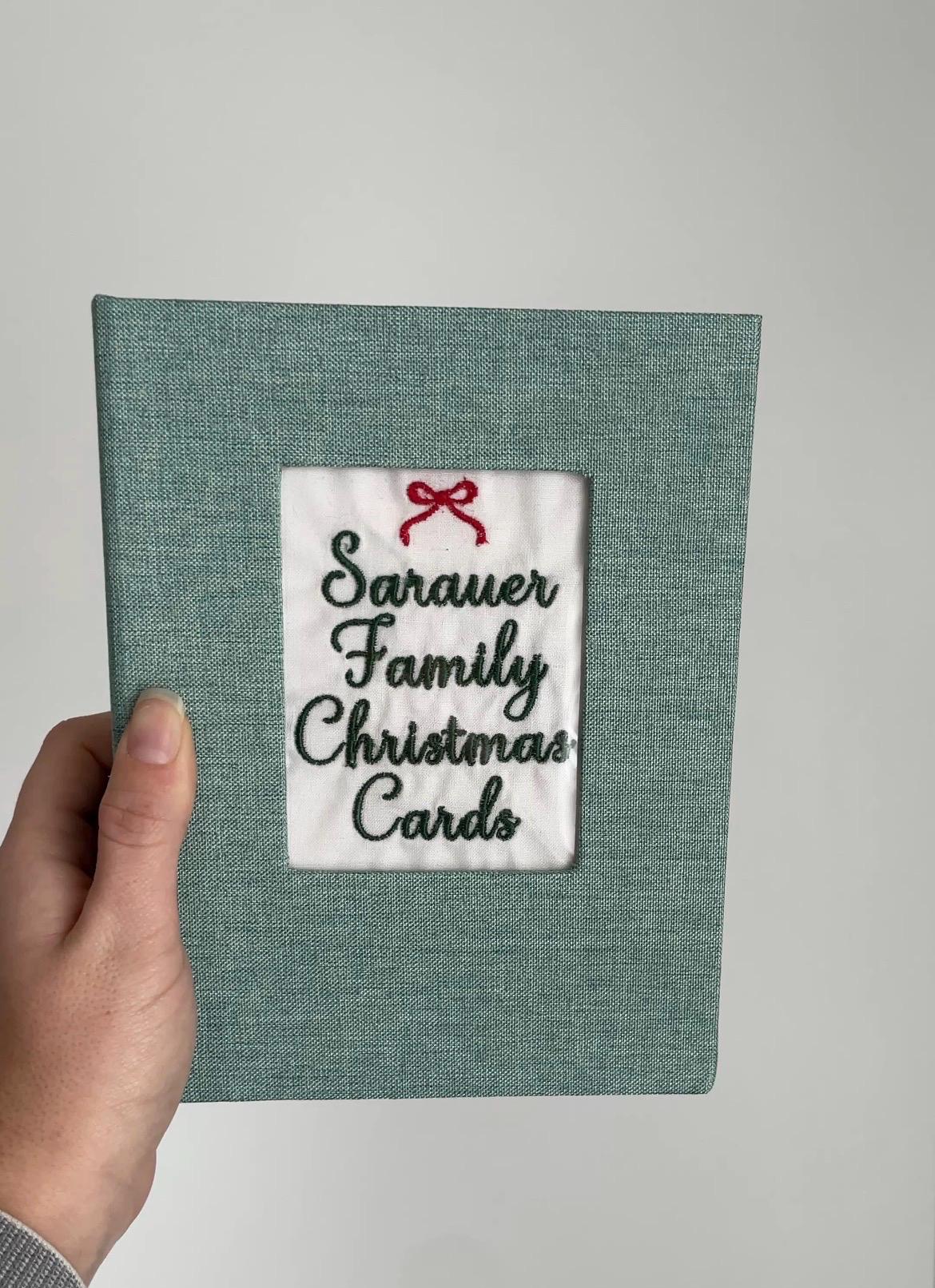 Christmas Card Photo Album With Personalized Embroidered Cover - Etsy