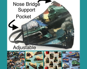 Train Face Mask - Etsy