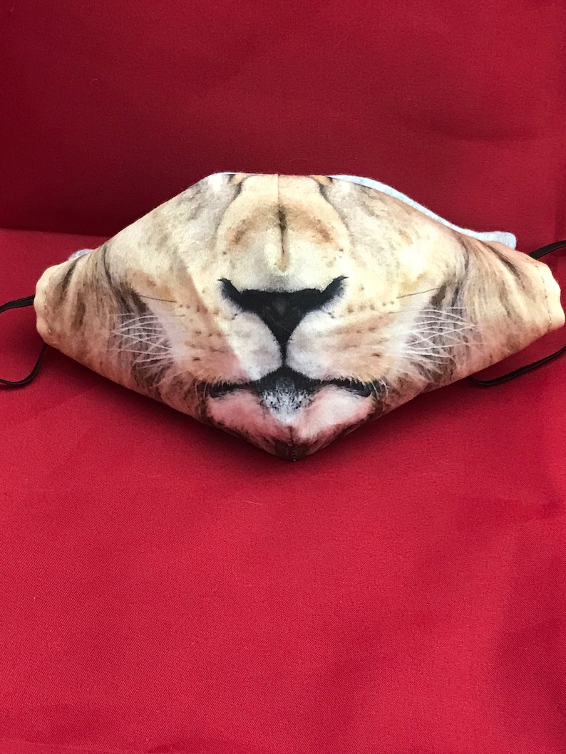 Lion Face Mask Costume for Kids and Adults, Realistic, Yellow African ...