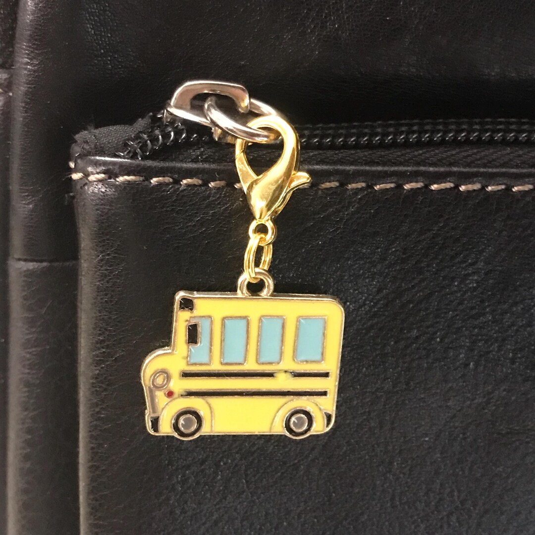 School Bus Driver Gift Keychain Charm, Zipper Pull, Teacher Purse Charm ...