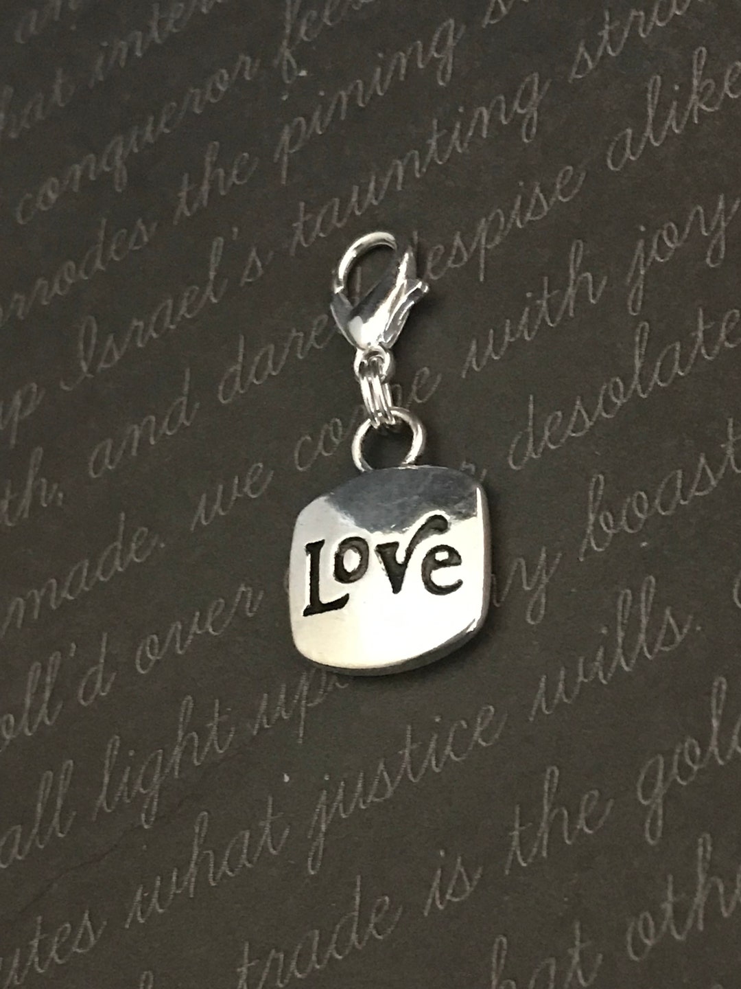Tiny Love Heart Charm, Purse Clip on Gift, Silver Hook, ITA Accessories ...
