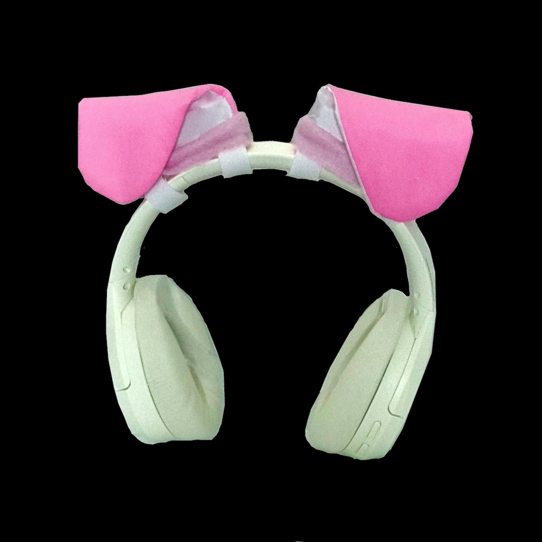 Headphone Accessory, Pink Puppy Dog Ears Headset Attachment Gamer Gift ...