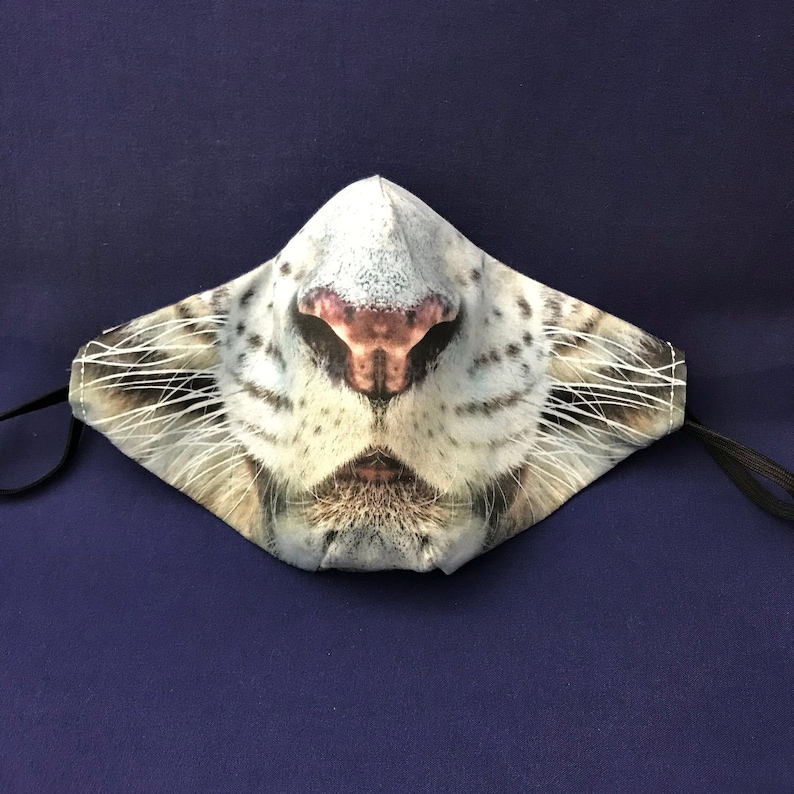 White Tiger Face Mask Costume for Kids and Adults, Realistic, Yellow ...
