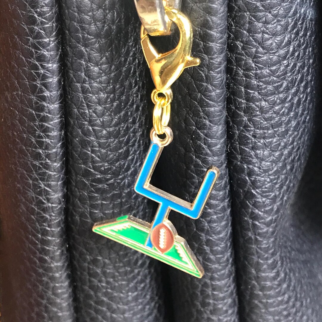 Tiny Football Goal Post Bag Tag Keychain Charm, Kids Backpack Clip on ...