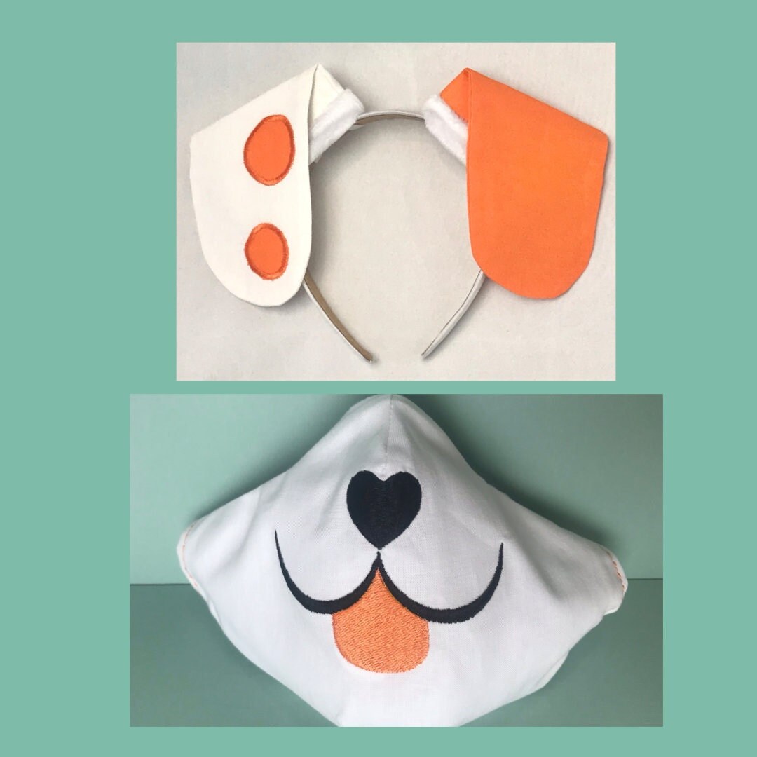 Bubble Guppies Puppy Inspired Dog Ears and Face Mask Kids and - Etsy