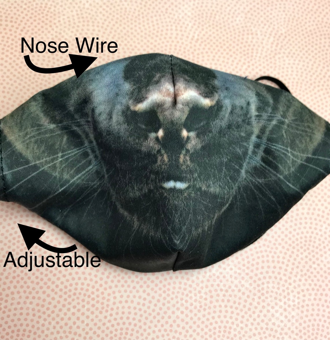 Black Panther Face Mask Costume for Kids Halloween Realistic - Etsy