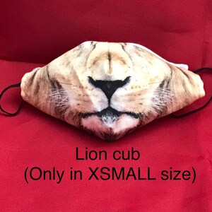 Lion Face Mask Costume for Kids and Adults, Realistic, Yellow African ...