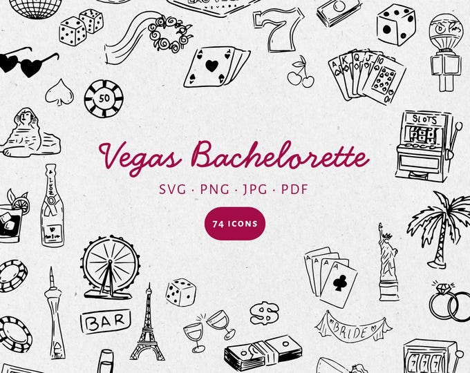 Hand Drawn Wedding Timeline Illustration Bundle Set, SVG PNG JPG, Icon Black & White, Clipart ...