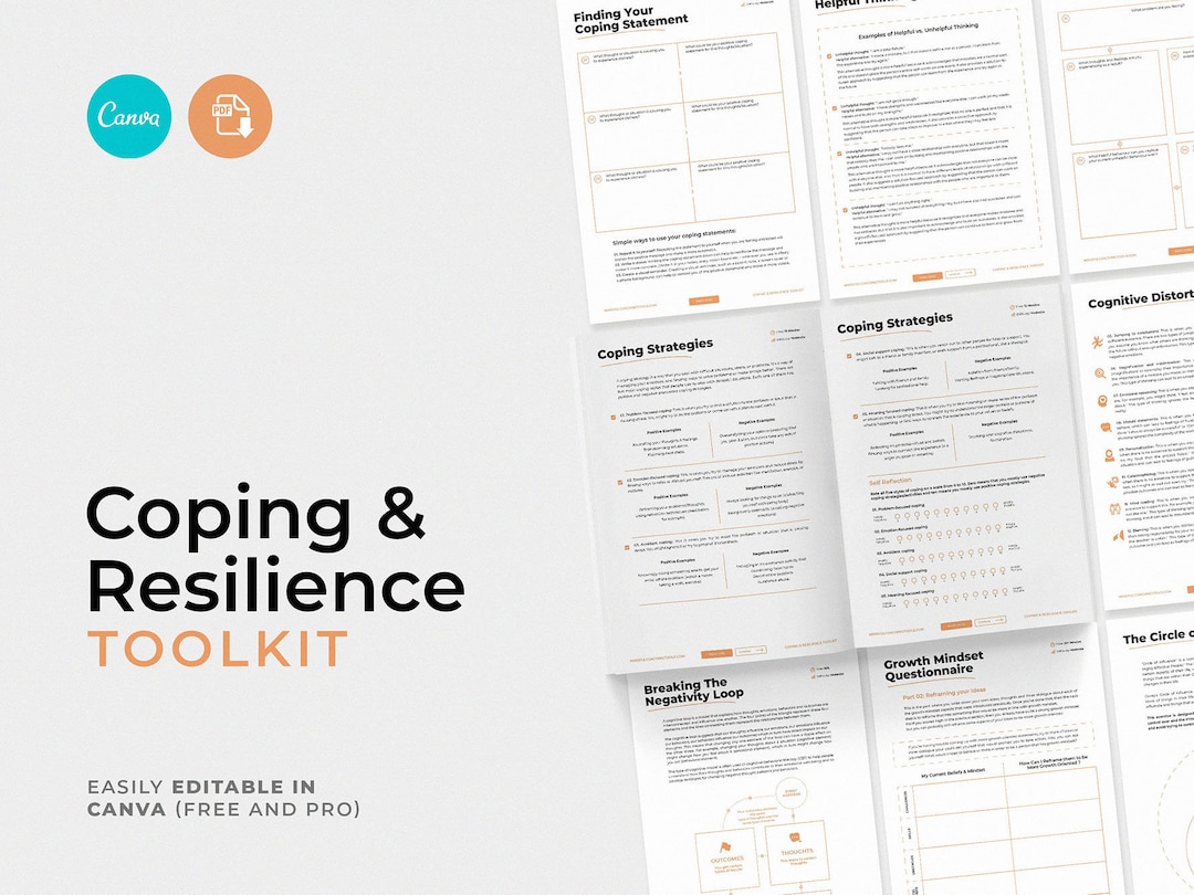 Coping and Resilience Toolkit / Editable Coaching Tools and Exercises ...