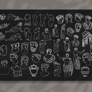 Antique Illustration SVG Kit / Antique Statue Illustrations in SVG ...