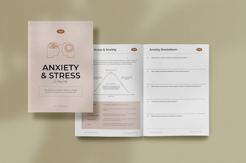 COACH Stress and Anxiety Worksheets / Coaching Tools / Brandable ...