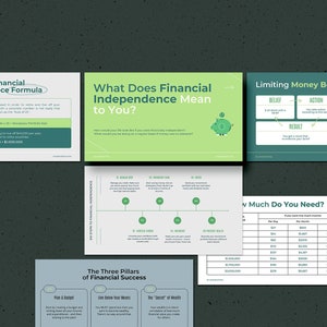 Financial Freedom Slide Deck for CANVA / Money, Investing and Budgeting ...