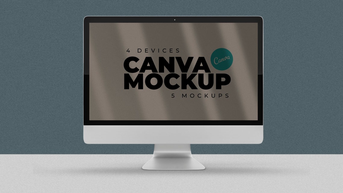 5 Modern Device Mockups for Canva Iphone Mockup Imac Mockup | Etsy