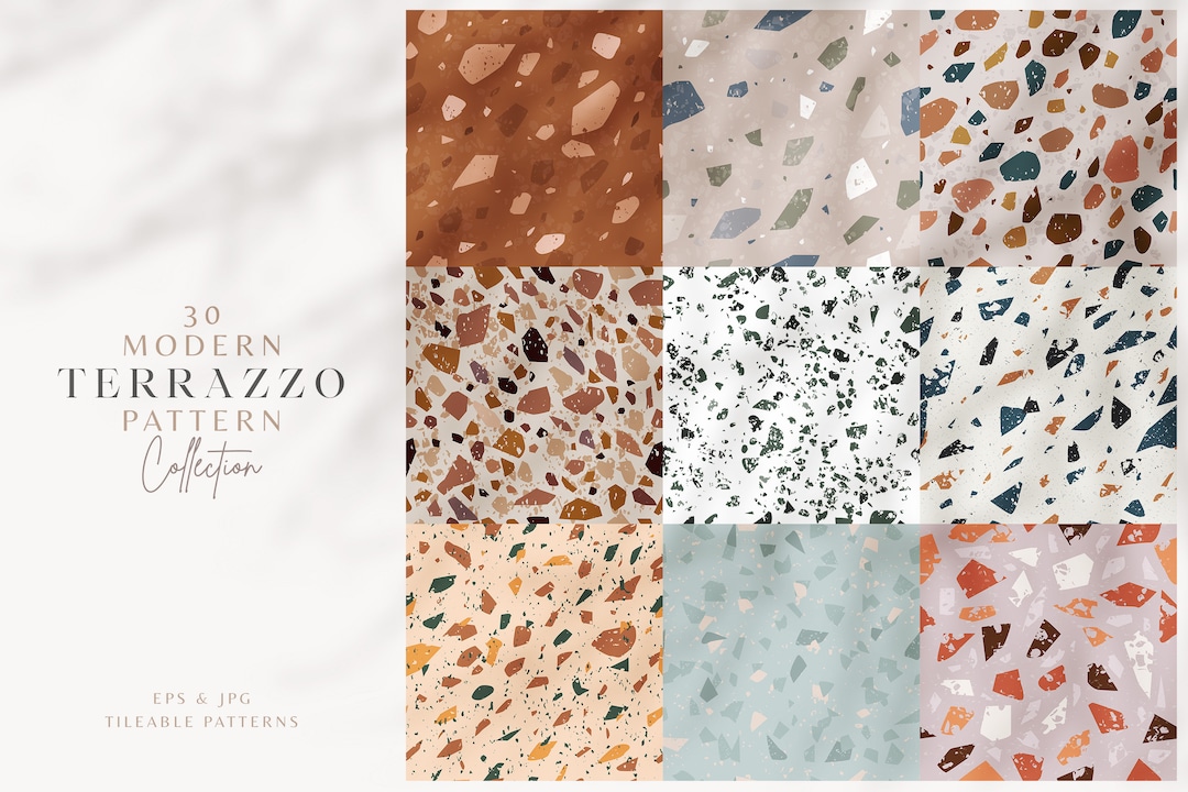 30 Terrazzo Seamless Pattern Kit - Etsy