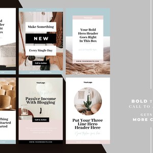 30 Modern Pinterest Templates + Mockups / Feminine Pinterest Templates ...