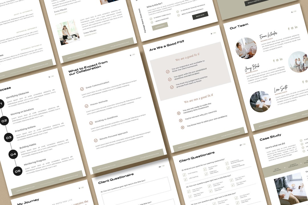 Coaching Client Welcome Kit / Client Onboarding Templates / Canva ...