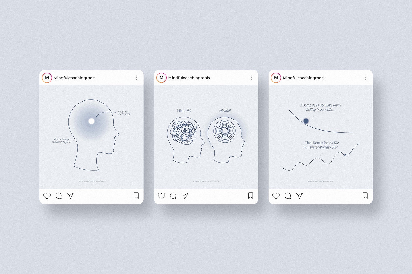 Mindfulness & Mindset Instagram Posts for CANVA, Instagram Mental ...
