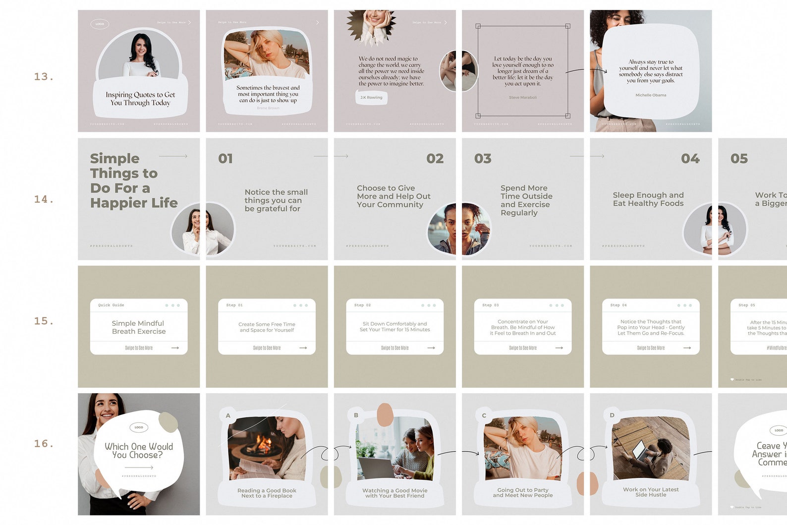 200 Step-by-step Coaching Carousel for CANVA - Etsy