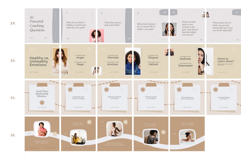 200 Step-by-step Coaching Carousel for CANVA - Etsy