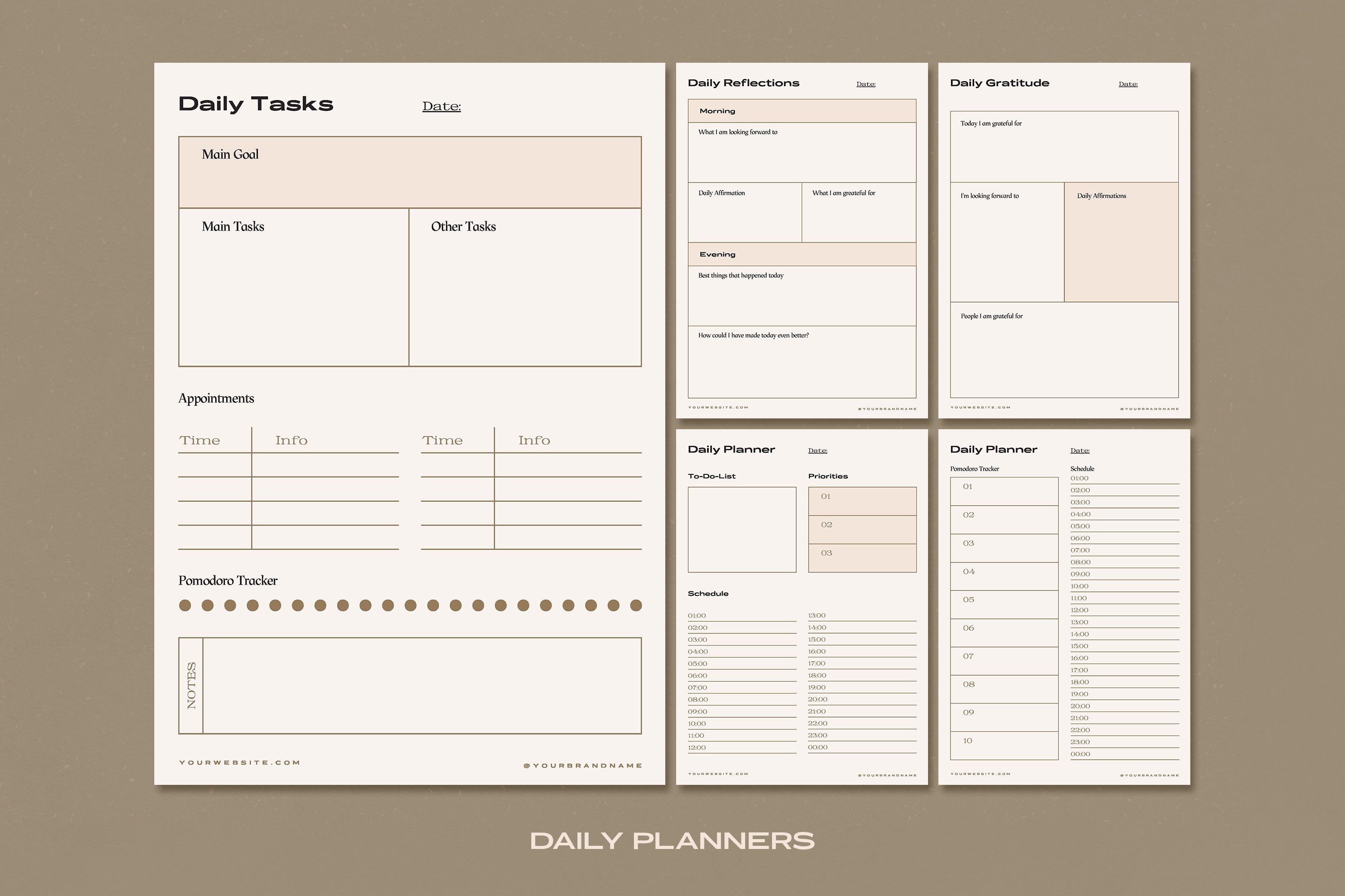 Aesthetic Planner Bundle More / Daily Schedule / Canva Daily | Etsy