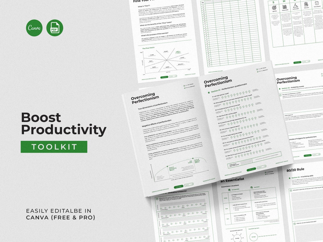 Boost Productivity Toolkit / Editable Coaching Tools and Exercises ...