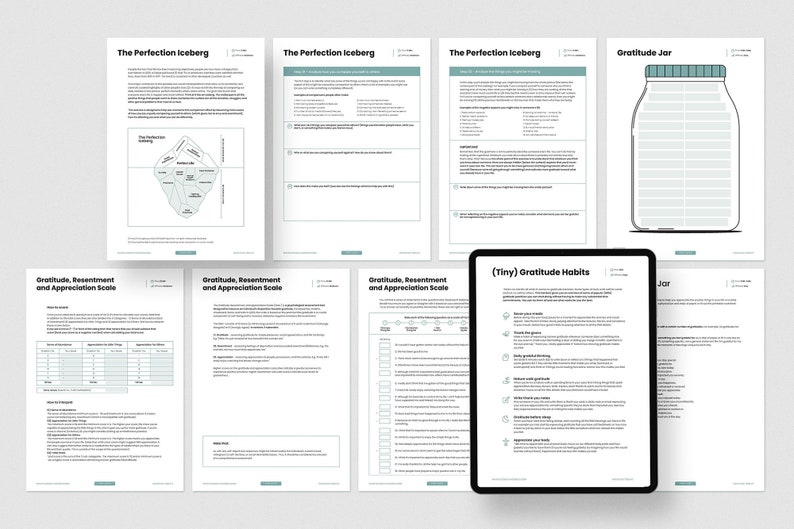 Gratitude Journal & Worksheets , Editable Coaching Tools, Fillable ...