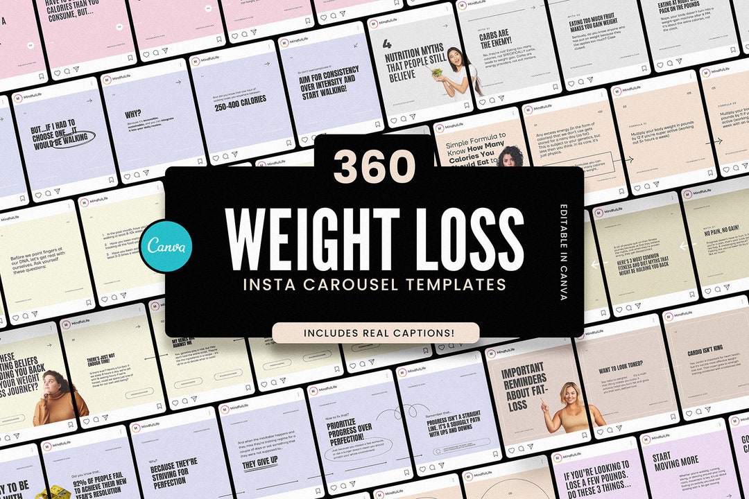 Weight Loss Instagram Carousels / Ready Made Fat Loss Instagram ...