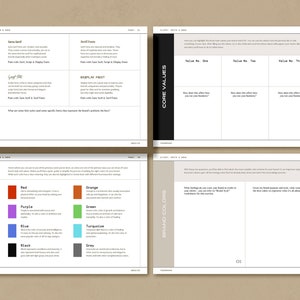 Interactive Branding Workbook / Brand Designer Workbook Templates ...