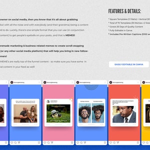 Marketing Memes With Captions / Pre-made Meme Templates for Instagram ...