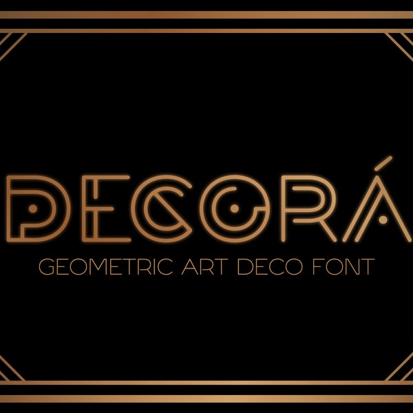 Deco Font - Etsy