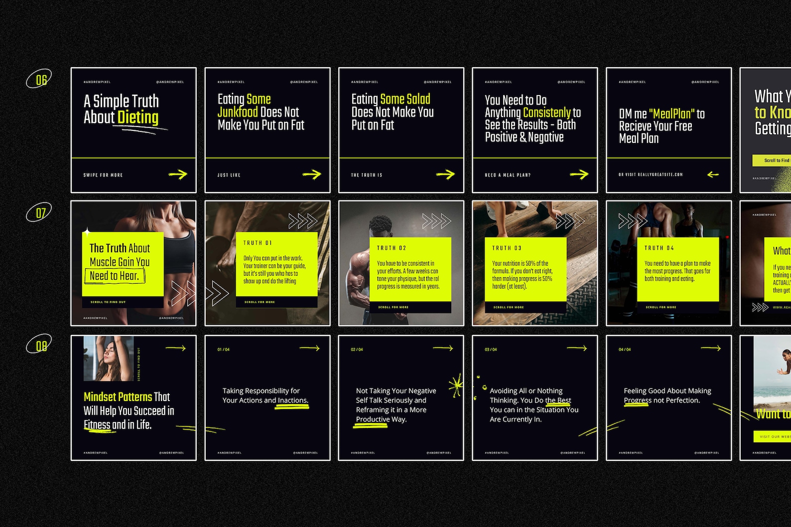 MAX Fitness Insta Carousel for CANVA / Instagram Carousel for - Etsy