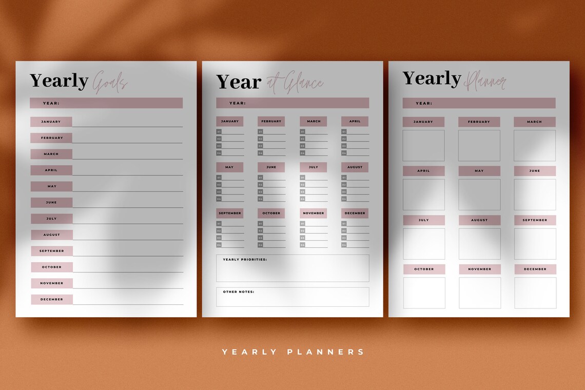 CANVA 24 Planner Templates Bundle / Daily Schedule / Canva - Etsy