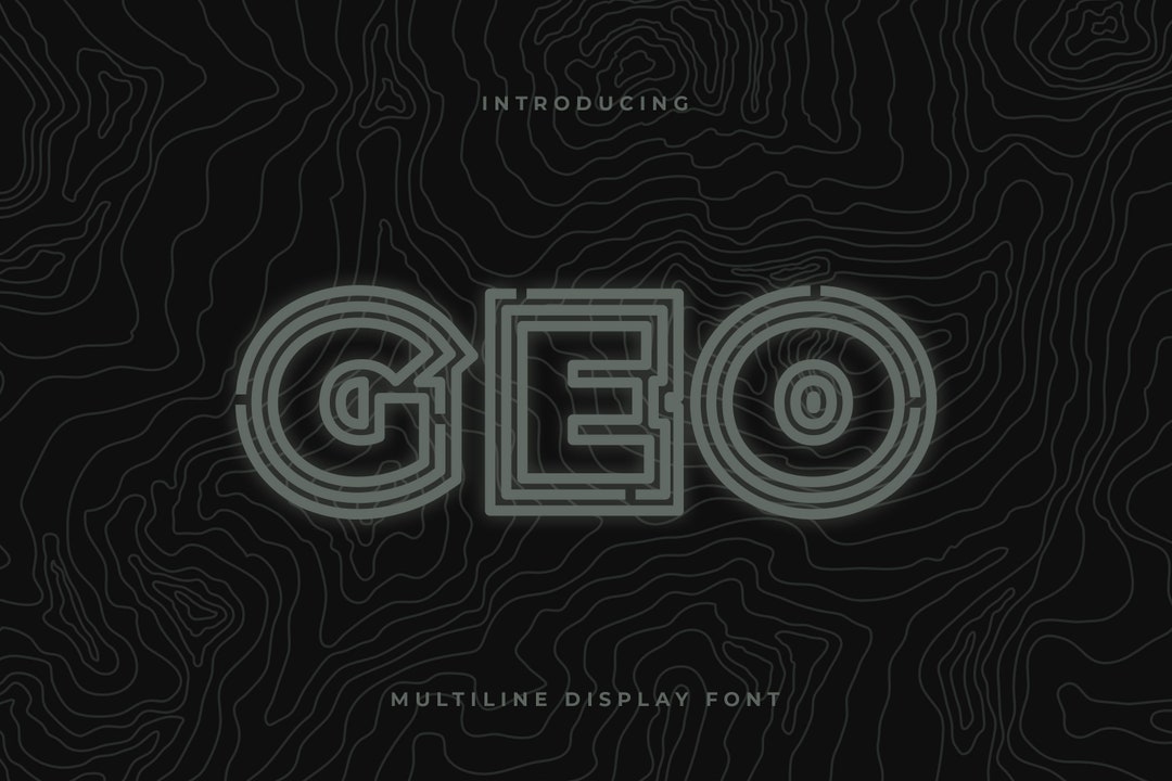 Geo Multiline Display Font - Etsy