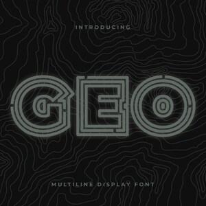 Geo Multiline Display Font - Etsy