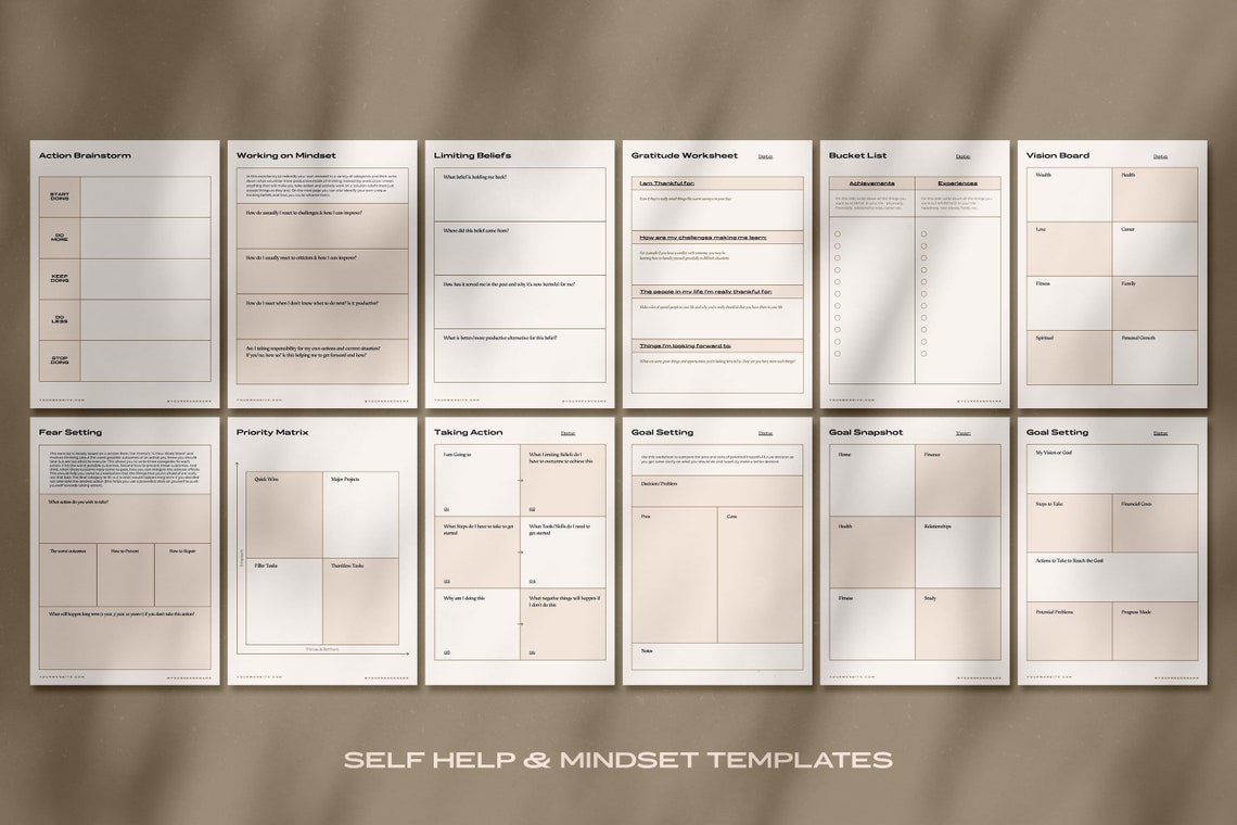 50 Aesthetic Planner Bundle More / CANVA Planners Bundle / | Etsy