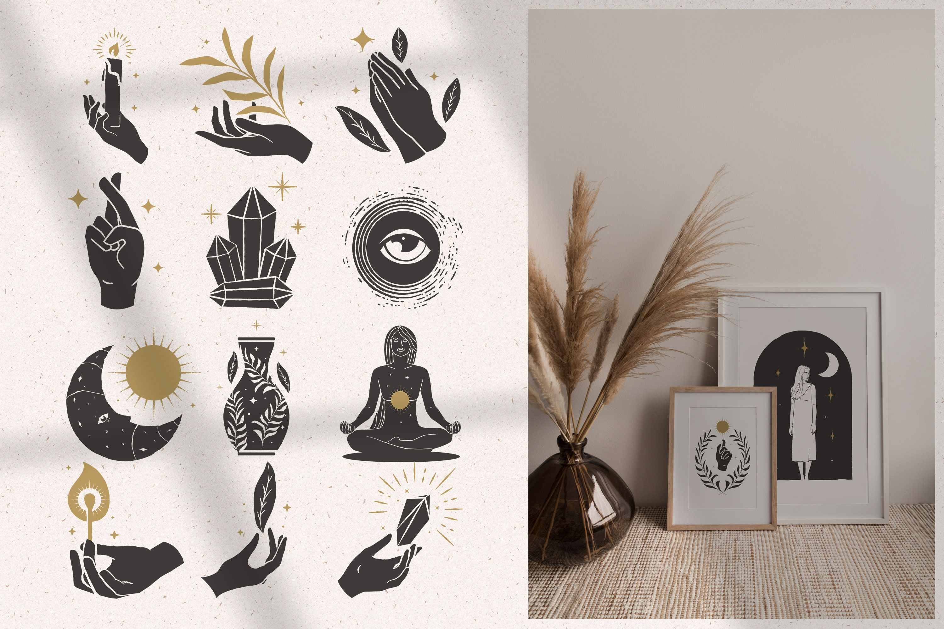 165+ Mystical Illustration Bundle / Esoteric Illustrations / Modern ...