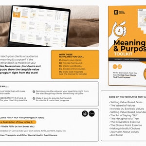 Purpose and Meaning Toolkit / Editable Coaching Tools and Exercises ...