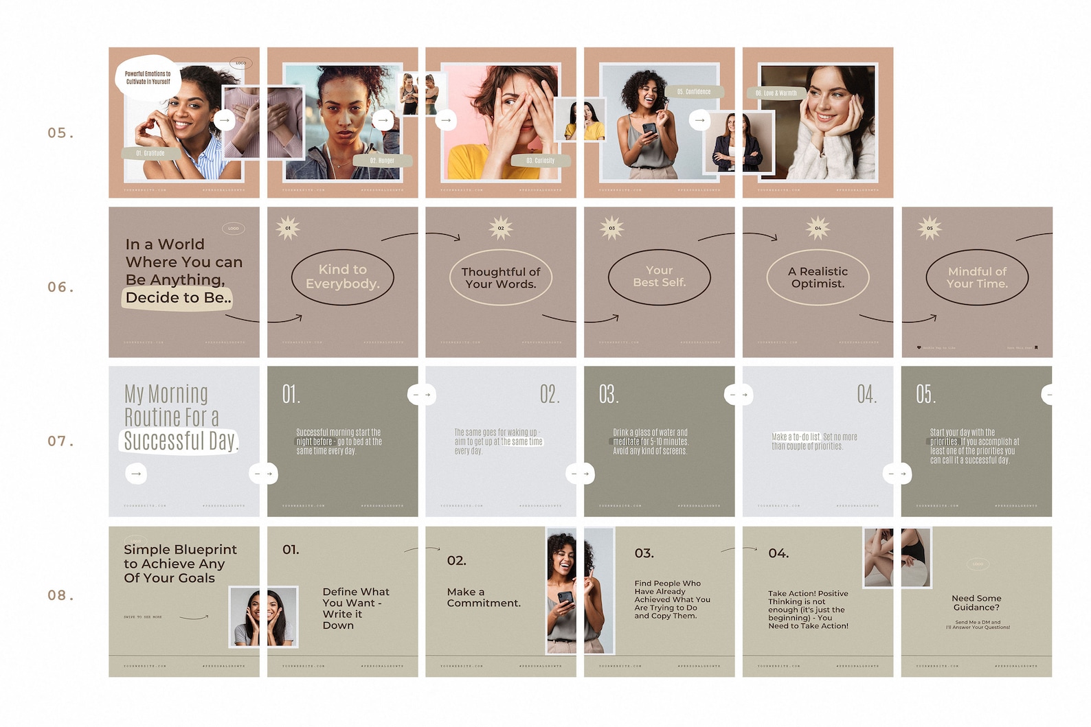 200 Step-by-step Coaching Carousel for CANVA - Etsy