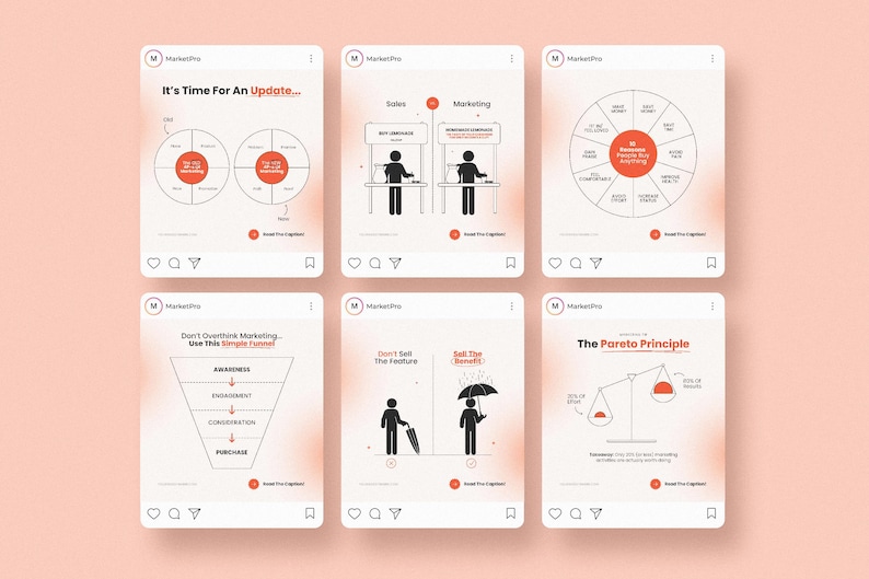 Marketing & Sales Visual Instagram Posts for CANVA - Etsy