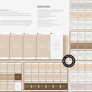 Mental Health & Mindset Instagram Templates for CANVA / Carousel ...