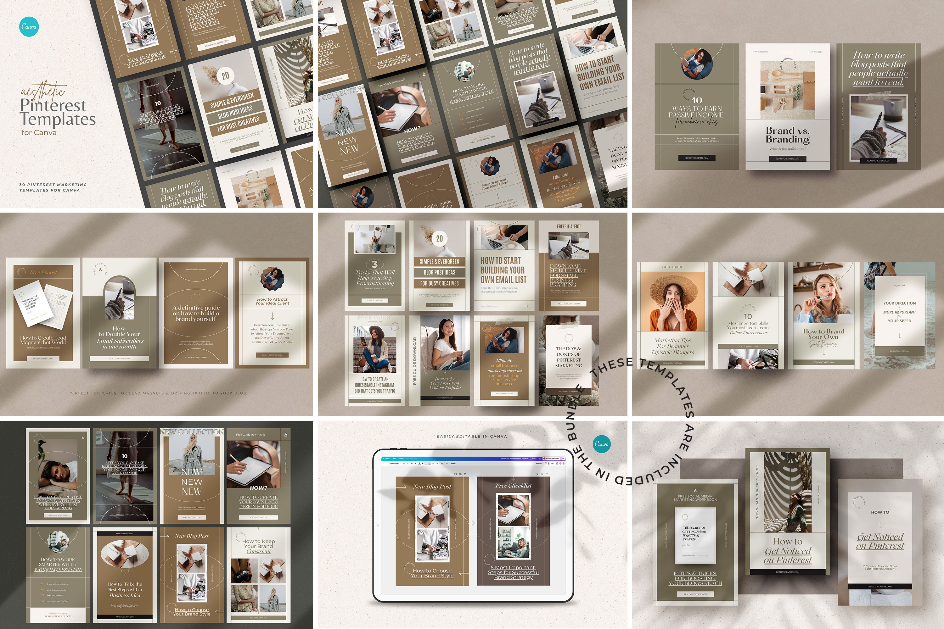 Creative Entrepreneur Bundle CANVA / Workbook Templates / - Etsy