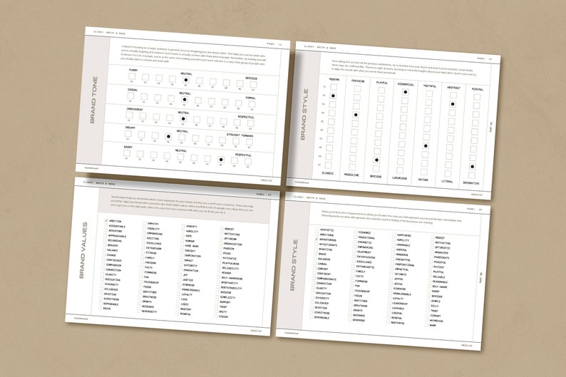 Interactive Branding Workbook / Brand Designer Workbook - Etsy