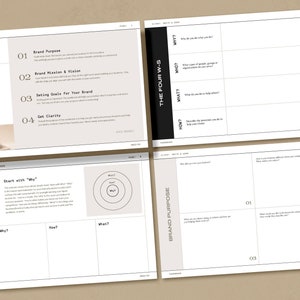 Interactive Branding Workbook / Brand Designer Workbook Templates ...