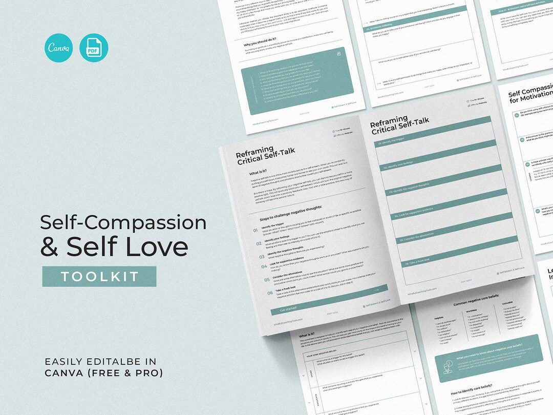 Self-compassion & Self-love Toolkit for Coaches/therapists - Etsy