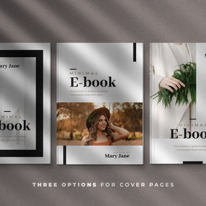 Minimal Ebook Templates for Canva, Canva Templates, Ebook Templates ...