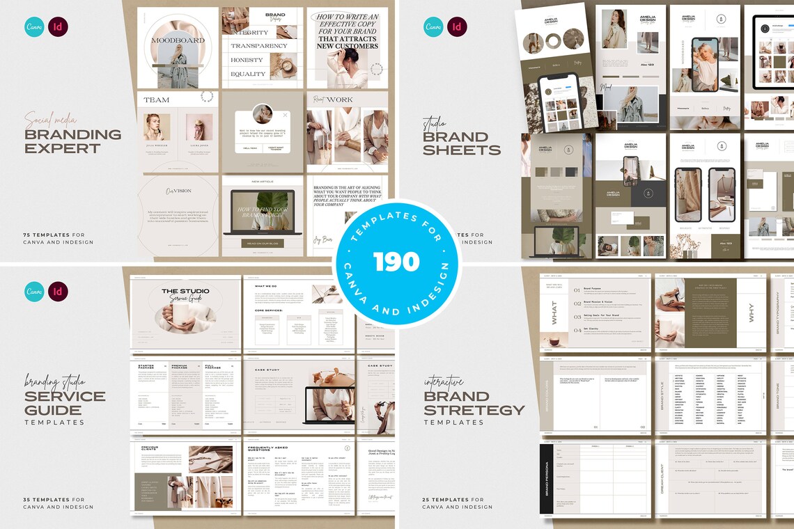 Ultimate Branding Expert Bundle for Canva and Indesign / 190 - Etsy