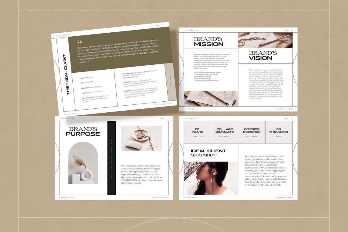 Editable Studio Brand Guidelines for Canva and Instagram - Etsy