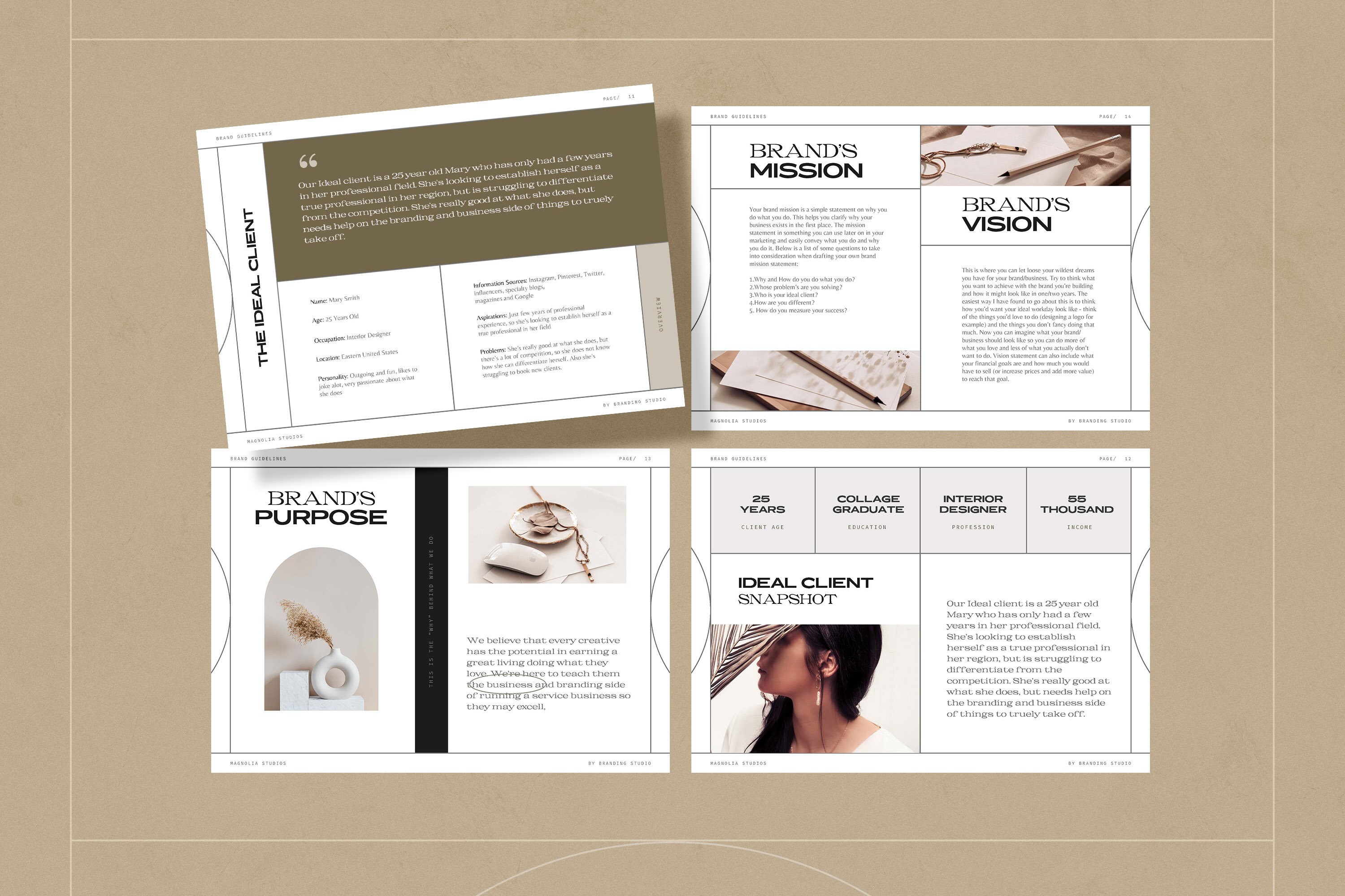 Editable Studio Brand Guidelines for Canva and Instagram - Etsy